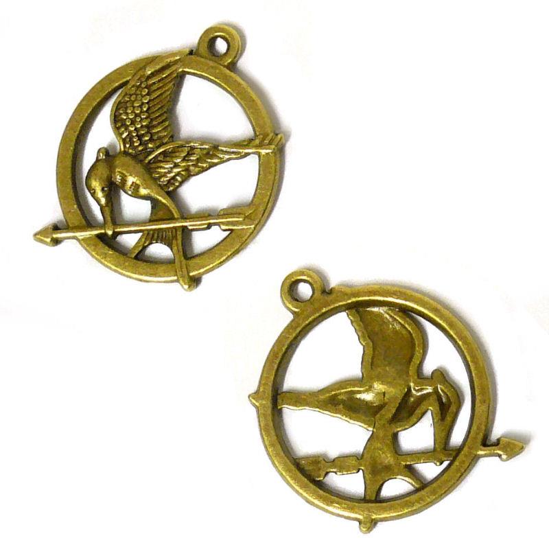 Charm Hunger Games piccolo color bronzo per bijoux e accessori