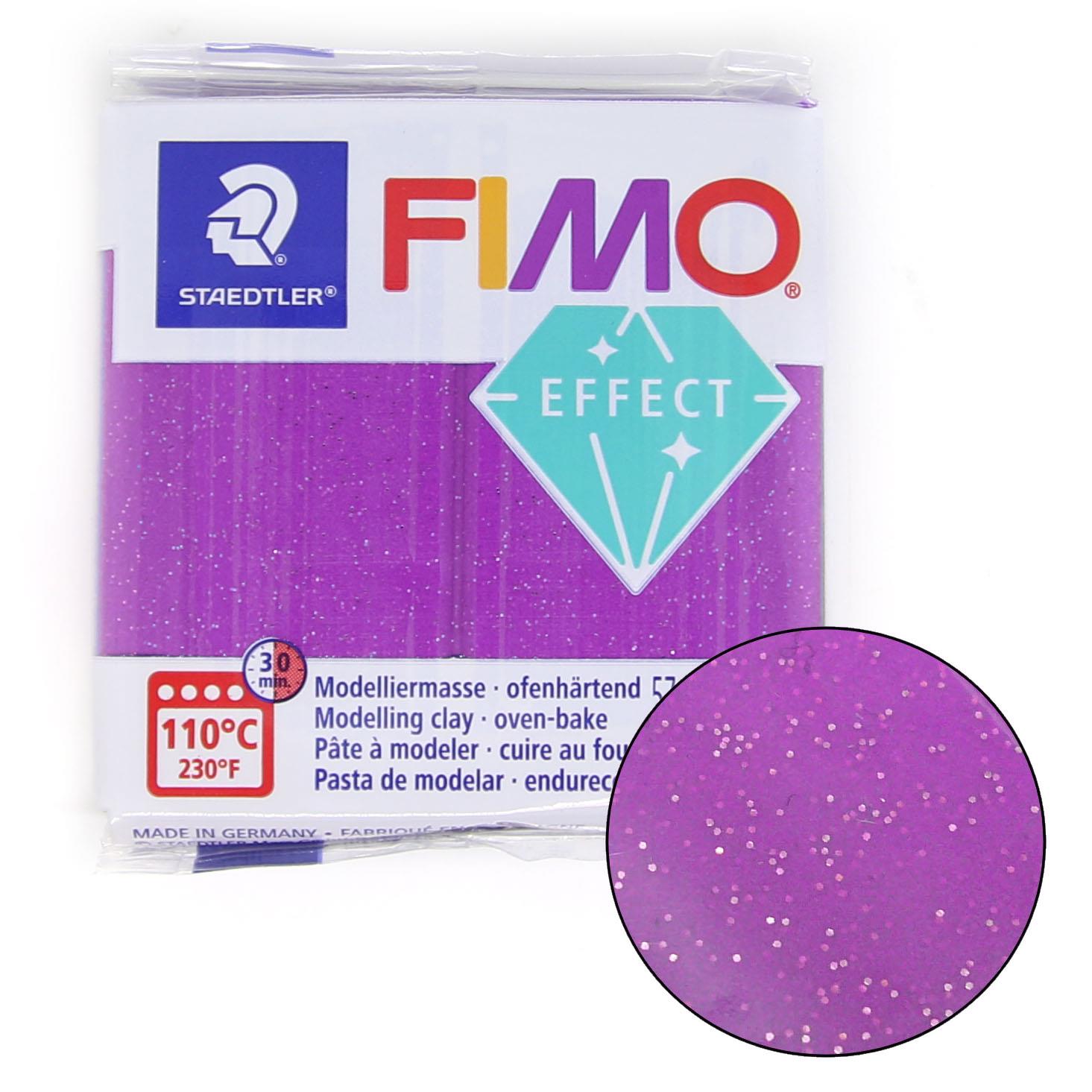 Fimo soft effect viola glitter da 57gr